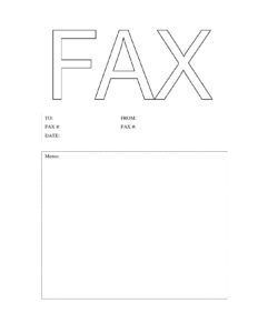 Generic Fax Cover Sheet PDF Printable
