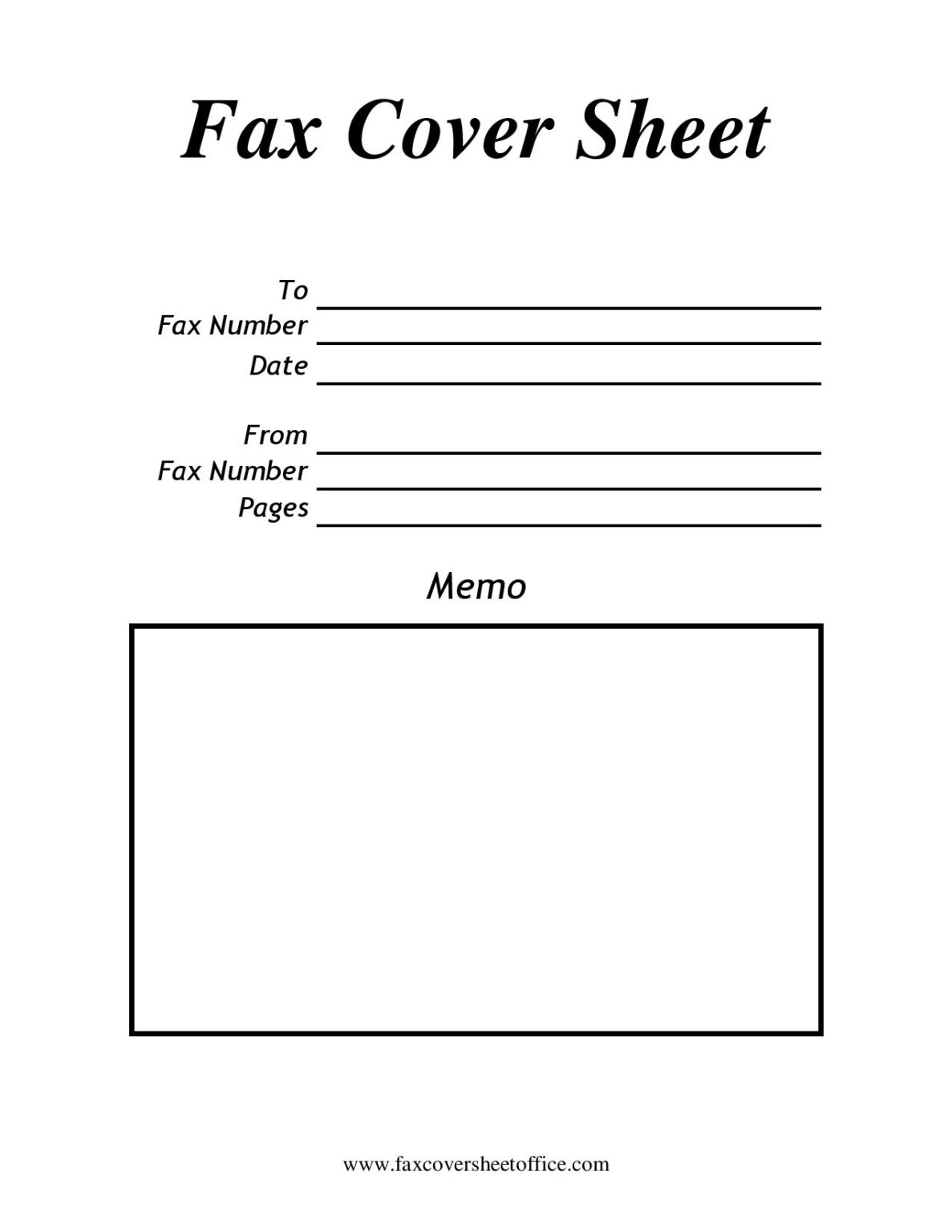 Printable Fax Cover Sheet Template Free PDF Word