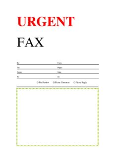 Printable Fax Cover Sheet Template Free PDF Word