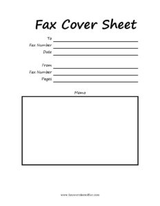 Free Fax Cover Sheet Template Word (Microsoft Doc)