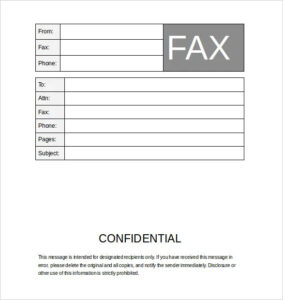 Free Printable Business Fax Cover Sheet Template