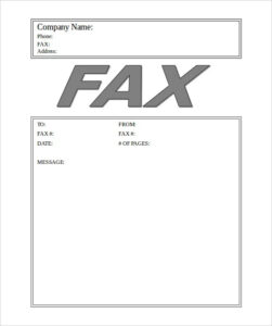 Free Printable Business Fax Cover Sheet Template