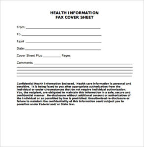 Masshealth Fax Cover Sheet PDF Templates