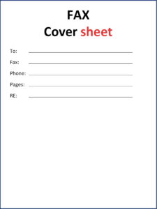 IRS Fax Cover Sheet Template PDF