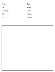 IRS Fax Cover Sheet Template PDF
