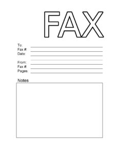Editable Fax Cover Sheet Word .Doc Template