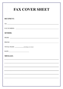 Fax Cover Sheet for Resume Template